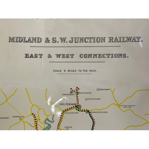 TWO RAILWAY PLANS, MIDLAND & SOUTH WEST JUNCTION RAILWAY ROLLED PLAN OF ...