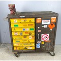 MULTI DRAWER TOOL CABINET / TROLLEY WITH BENCH VICE FITTED & TOOL CONTENTS