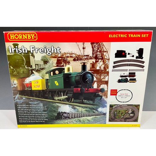 HORNBY BOXED ELECTRIC TRAIN SET, R1020 IRISH FREIGHT, LOCOMOTIVE WAGONS ...