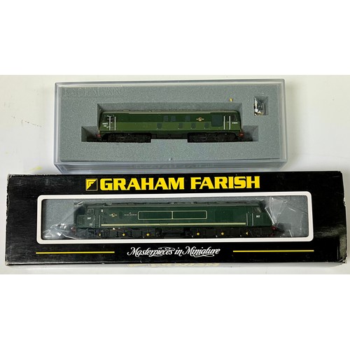 GRAHAM FARISH TWO BOXED LOCOMOTIVES, 371-575 CLASS 45 D67 IN BR GREEN ...