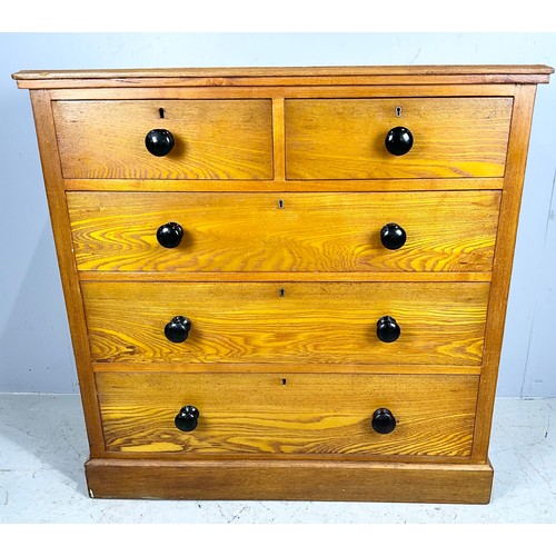 PINE CHEST OF 2 OVER 3 DRAWERS, APPROX 100CM WIDE & 50 CM DEEP