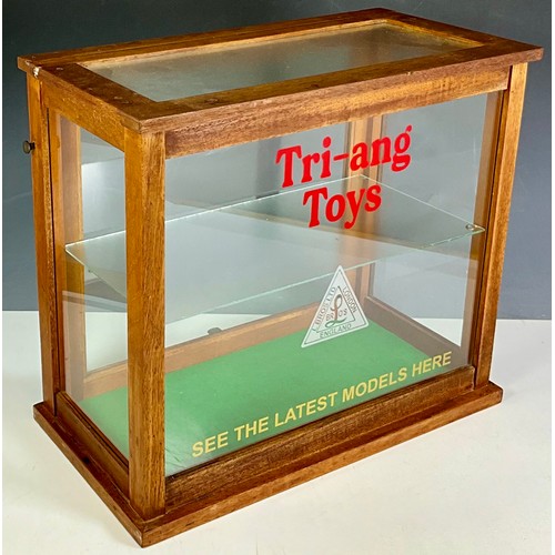 TRIANG TOYS TRADE DISPLAY CABINET, WITH GLASS SHELF “TRIANG TOYS SEE ...