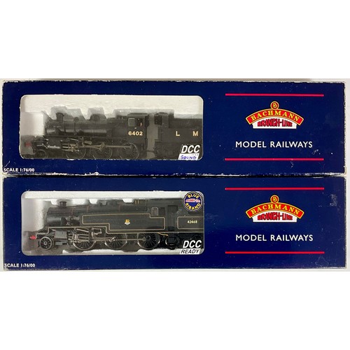 BACHMANN, 2 BOXED LOCOMOTIVES, LMS / BR IVATT 2 32-830 6402, WRITTEN ON ...