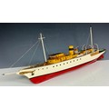 BUILT MODEL OF THE DANISH ROYAL YACHT, MV DANNEBROG, APPROX 1:100 SCALE ...