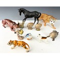 DECORATIVE CERAMICS INC BESWICK STALKING LEOPARD , FOXHOUND, SEAL ...