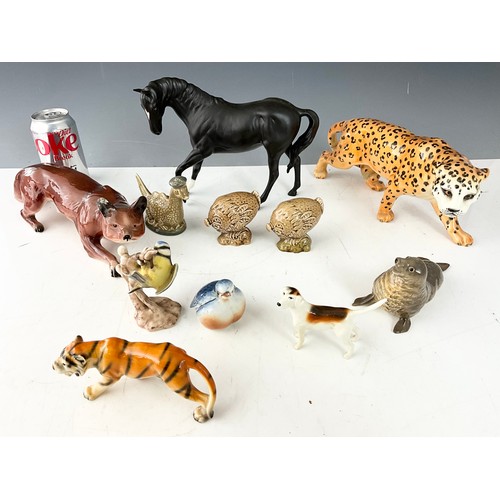 DECORATIVE CERAMICS INC BESWICK STALKING LEOPARD , FOXHOUND, SEAL ...