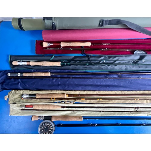 QUANTITY OF FLY FISHING RODS TO INCLUDE RL POOLE, DAM PRO FLY, HARDY ...