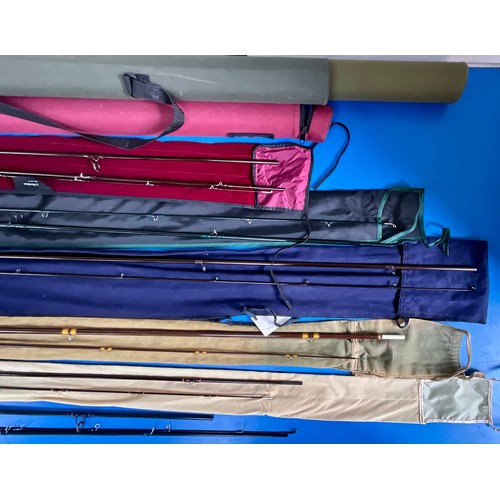 QUANTITY OF FLY FISHING RODS TO INCLUDE RL POOLE, DAM PRO FLY, HARDY ...