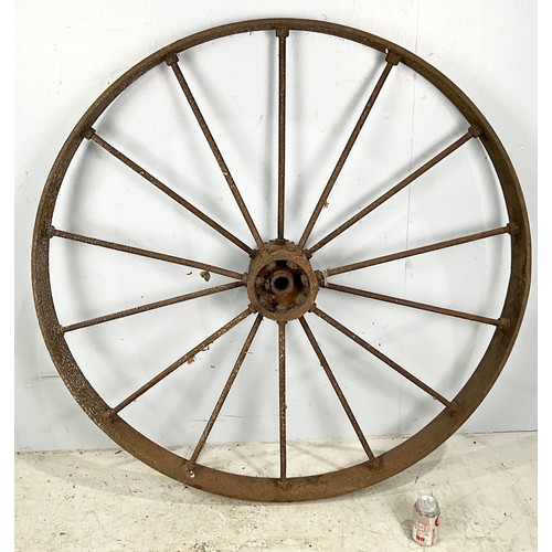 BIG METAL SPOKED WHEEL 126cm DIAMETER