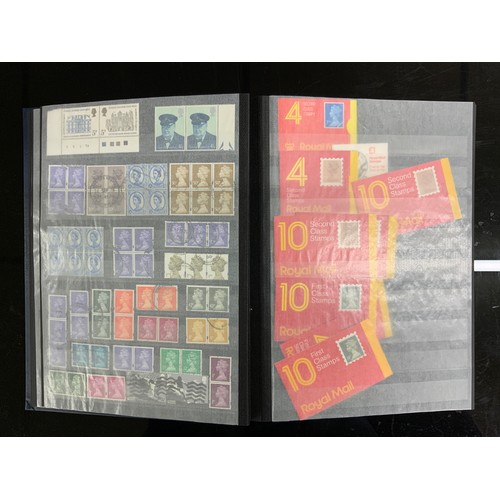 STAMP ALBUM, A GB STOCK BOOK, STAMPS, BOOKLETS, POSTAL STATIONARY ...