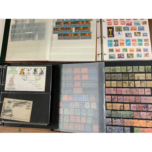 STAMP GLORY BOX, A GOOD SORTER, 6 ALBUMS PLUS 3 BOXES OF ON PAPER PLUS ...