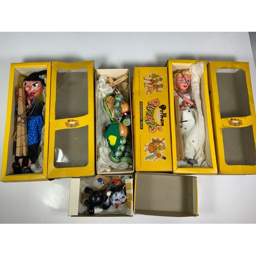 FOUR BOXED / PART BOXED PELHAM PUPPETS, INC CAT, BABY DRAGON,