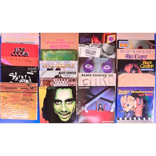 ALICE COOPER - COLLECTION OF ALICE COOPER LP’S, 12” SINGLES, 7” SINGLES ...