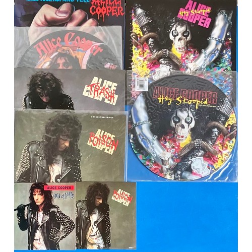 ALICE COOPER - COLLECTION OF ALICE COOPER LP’S, 12” SINGLES, 7” SINGLES ...