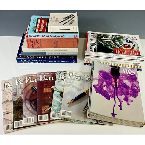 COLLECTION OF FOUNTAIN PEN COLLECTORS REFERENCE BOOKS AND MAGAZINES