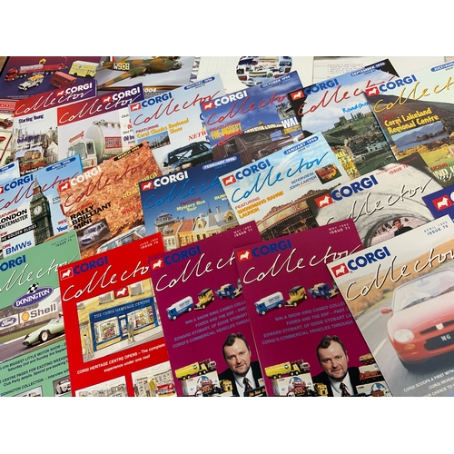 CORGI - LARGE TRAY OF CORGI COLLECTOR MAGAZINES, PLUS CATALOGUES ...
