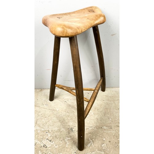 STYLISH HAND CRAFTED THREE LEGGED STOOL 69cm TALL