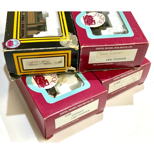 DAPOL, 4 BOXED TERRIER CLASS LOCOMOTIVES, STEPNEY LBSC TERRIER, X2 ...