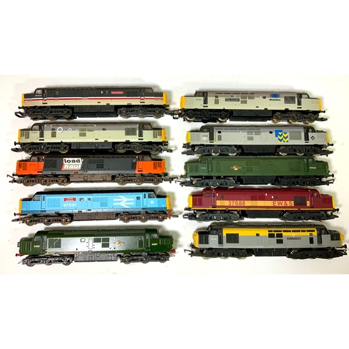 LIMA & HORNBY, 10 U/B CLASS 37 DIESELS, INC 37501 TEESIDE STEELMASTER ...