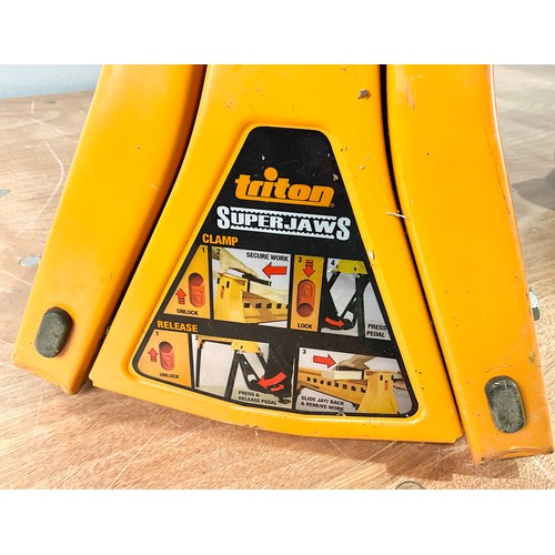TWO TRITON MULTI STANDS AND A TRITON SUPER JAWS WORK STAND