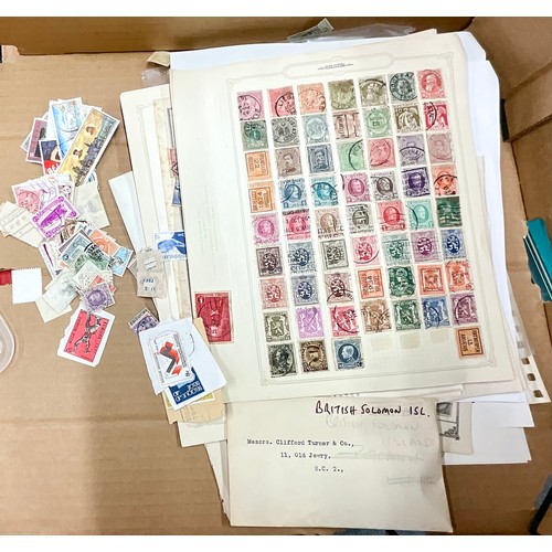 STAMP INTEREST, COLLECTION OF ON & OFF PAPER RELATING TO BELGIUM