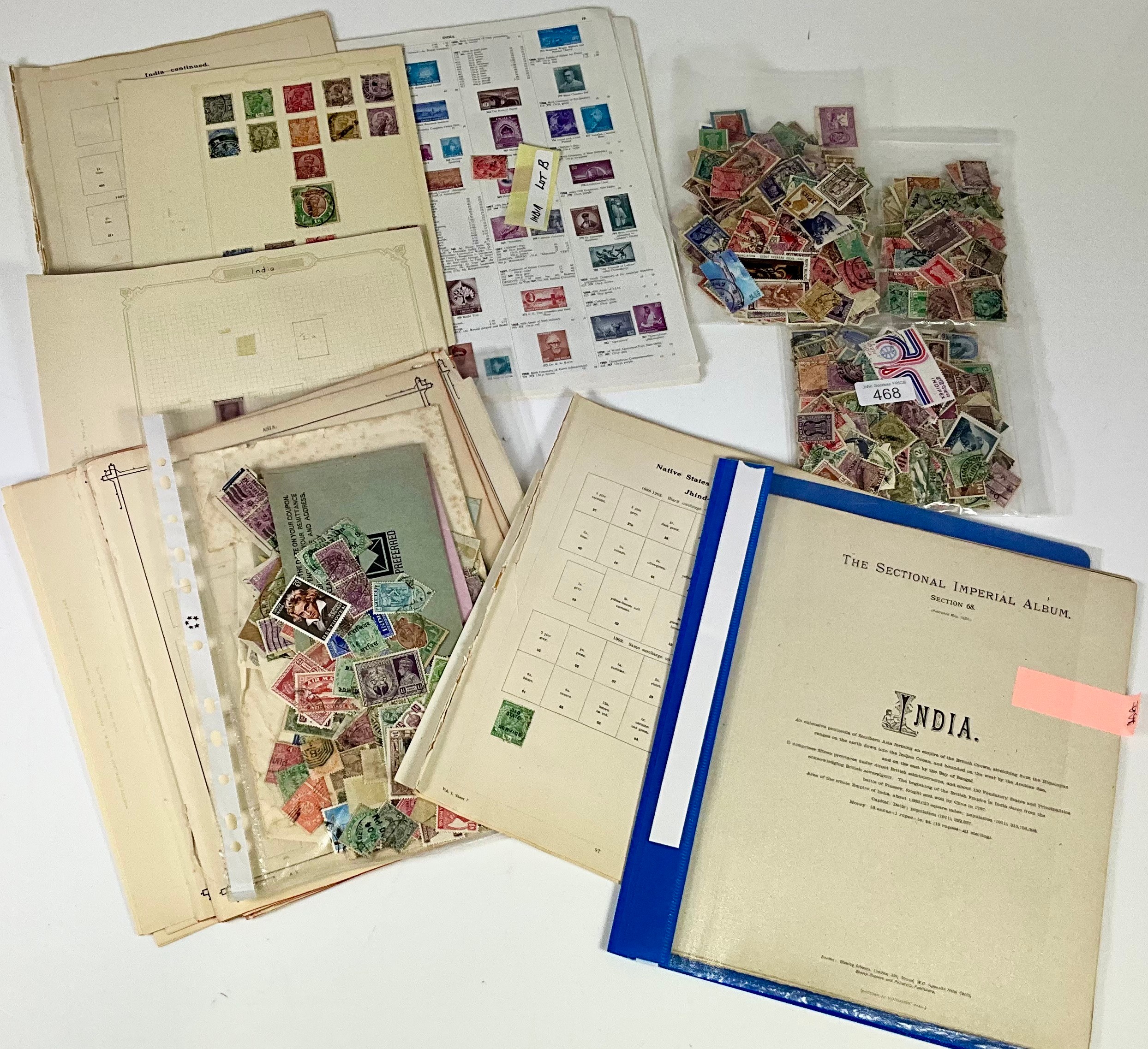 STAMP INTEREST, A COLLECTION OF ASSORTED ON & OFF PAPER COUNTRY ...