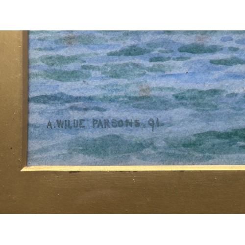 ARTHUR WILDE PARSONS (1854-1931), WATERCOLOUR DEPICTING COASTAL SCENE ...