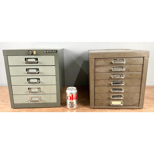 BISLEY DESK / BENCH TOP MULTI DRAWER METAL CABINET 33cm TALL WITH A ...