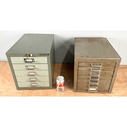 BISLEY DESK / BENCH TOP MULTI DRAWER METAL CABINET 33cm TALL WITH A ...