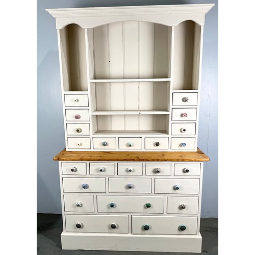 MODERN PAINTED KITCHEN DRESSER WITH MULTIPLE DRAWERS WIDTH 125cm ...