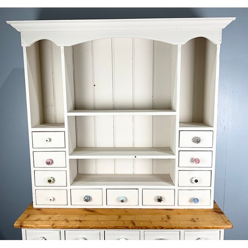 MODERN PAINTED KITCHEN DRESSER WITH MULTIPLE DRAWERS WIDTH 125cm ...