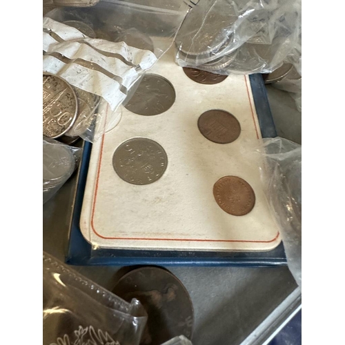 A selection of Great British coins various denominations, years and ...