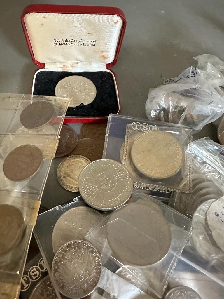 A selection of Great British coins various denominations, years and ...