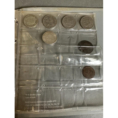 An album of collectable Great British coins to include: Half Pennies ...