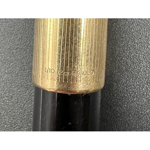 1/20 12ct Rolled gold lidded Parker pen, engraved.