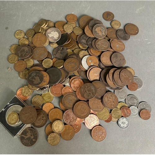 A selection of coins, mainly Great British, various denominations ...
