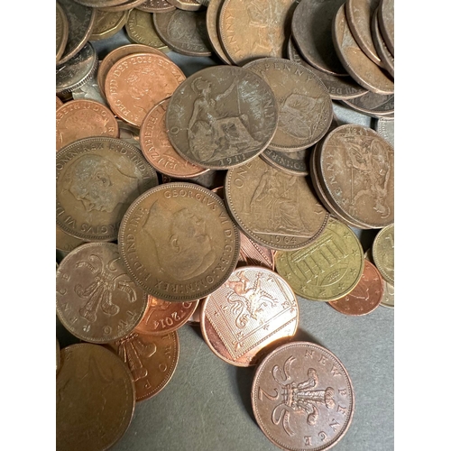 A selection of coins, mainly Great British, various denominations ...