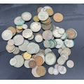 A selection of English coins, various denominations, years and conditions.