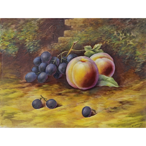 Two ceramic plaques decorated by W. Lamonby, early 20th century, each ...