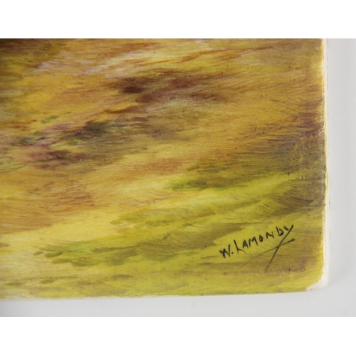 Two ceramic plaques decorated by W. Lamonby, early 20th century, each ...