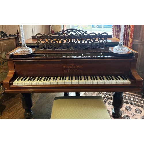 A Steinway & Sons Grand Piano, overstrung scale Pat December 20 1859 ...