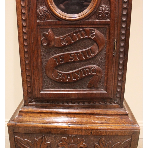 A mid 18th century oak cased eight day longcase clock, signed ‘E ...