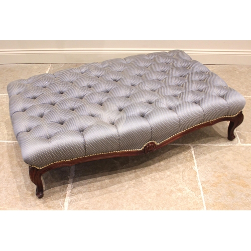 A Victorian style footstool, of country house proportions, late 20th ...
