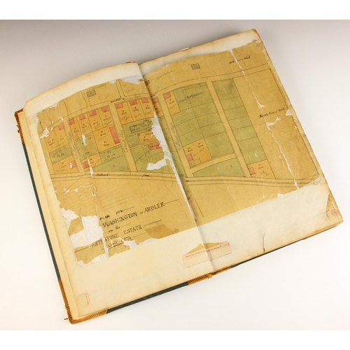 A Cartulary containing handwritten and typed copies of deeds relating ...