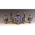 A pair of Thomas Forester & Son Phoenix ware stem vases, late 19th or ...