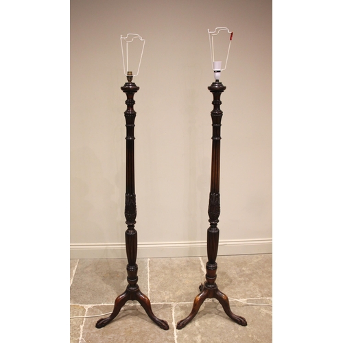 A pair of Georgian style mahogany standard lamps, early 20th century ...