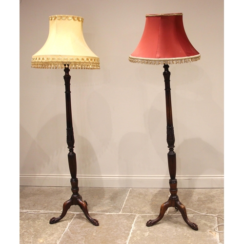 A pair of Georgian style mahogany standard lamps, early 20th century ...