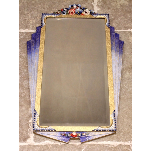 An Art Deco style gilt wood and composite wall mirror, 20th century ...