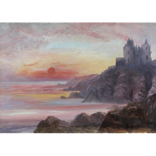 D. M. Cust (English School, 20th century), 'Dunskey Castle near Port ...