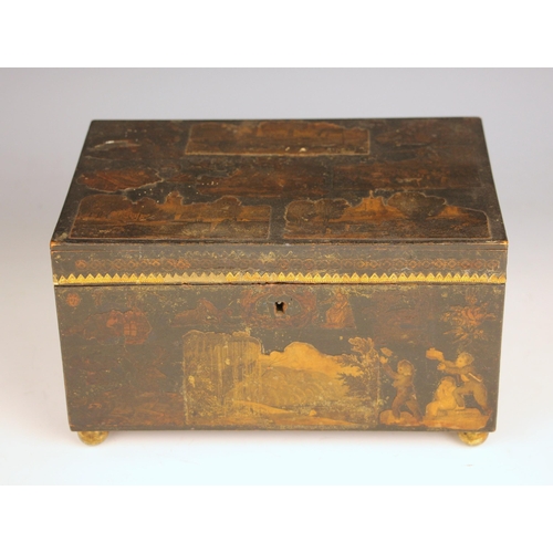 A Victorian scrap decorated decoupage sewing box, of rectangular form ...